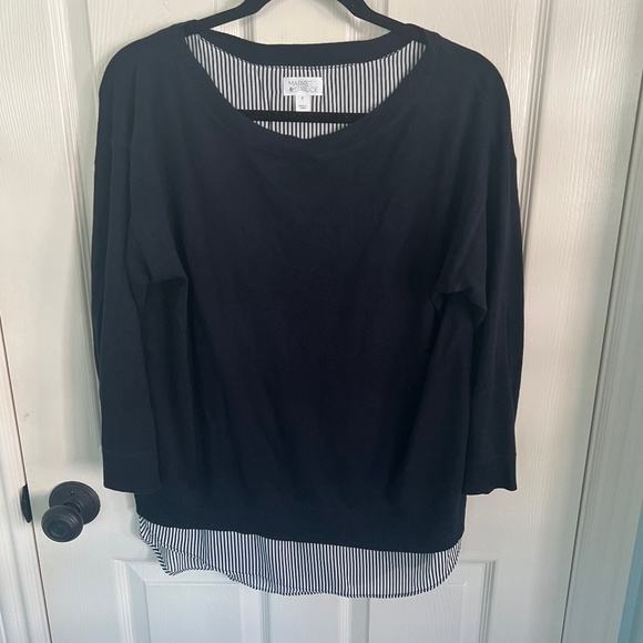 Market & Spruce | Sweaters | Market And Spruce Navy Split Back Sweater ...